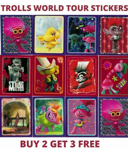 DREAMWORKS TROLLS WORLD TOUR STICKERS TOPPS 2020 INDIVIDUAL STICKERS | eBay