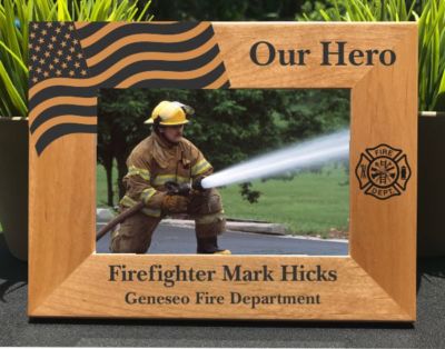 Personalized Engraved // Hero Firefighter // Picture Frame // Fireman ...