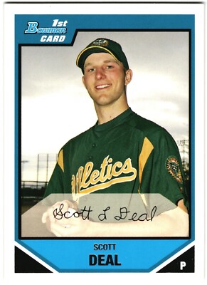 2007 Bowman Draft Picks Scott Deal 1st Rookie Oakland Athletics #BP12 ...
