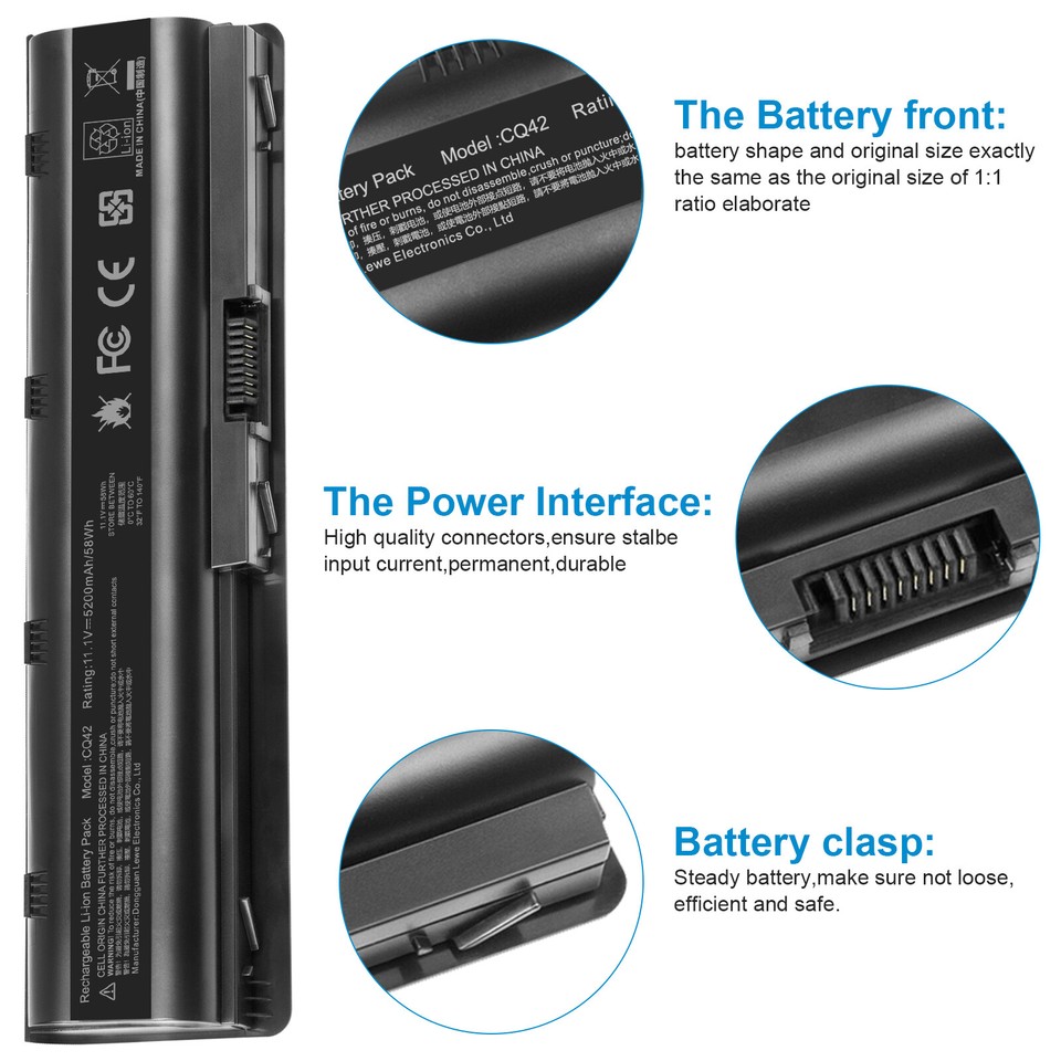 Laptop Battery for HP G6 REPLACE WITH HP SPARE 593553-001 Part Number ...