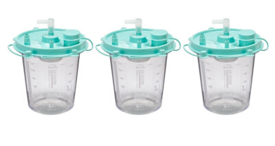 3 Bemis Rigid Suction Canister 1200 mL Hi-Flow Suction Canister Pour ...