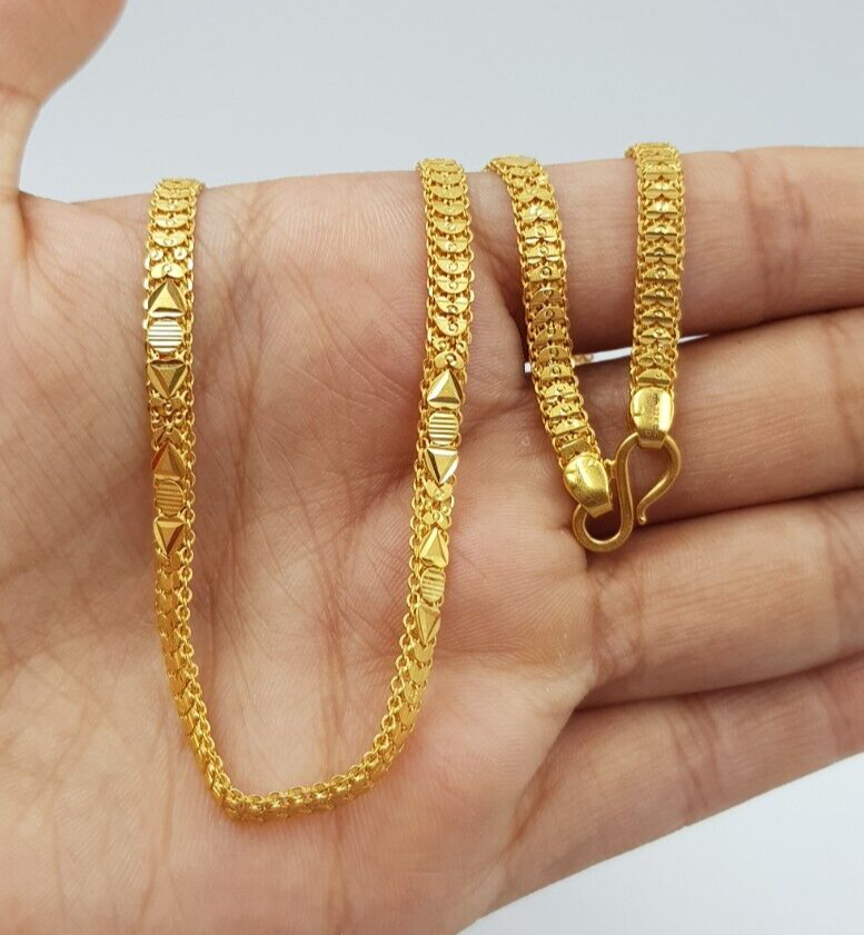 Dubai Handmade Gold Chain 22K Men Premium Gold Jewelry Both Side ...