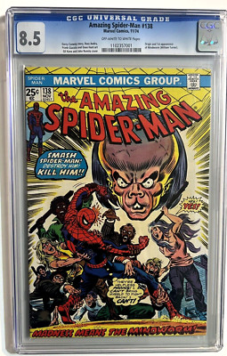 AMAZING SPIDER-MAN #138 CGC 8.5 1st MINDWORM MARVEL COMICS 1974 | eBay
