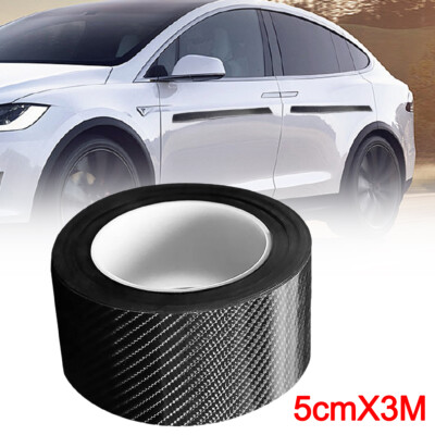 5cm*3m Carbon Fiber Car Sticker Door Sill Scuff Anti Scratch Tape ...