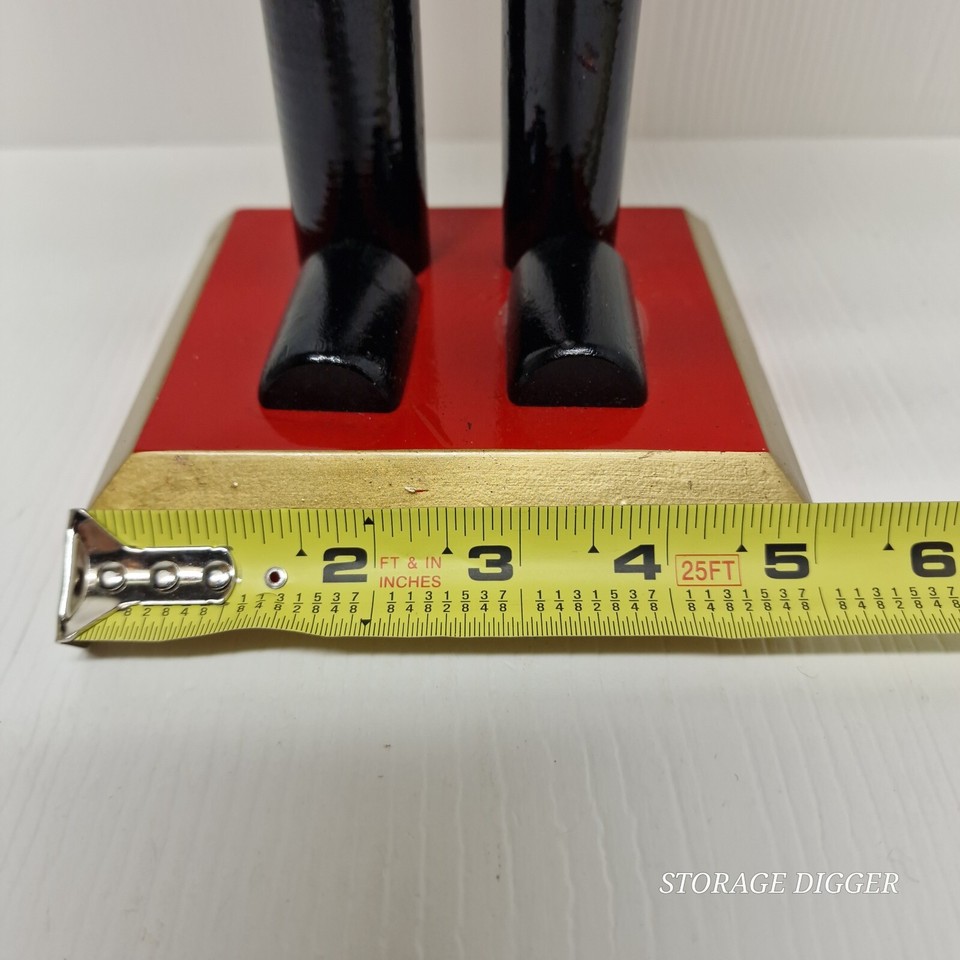 VTG Christmas Wooden Toy Maker Nutcracker Figurine 12" with Holding ...