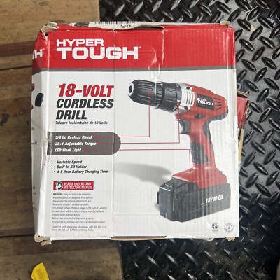 New Hyper Tough AQ75005G 18V NI-CD Cordless Drill W/Battery (K2) | eBay
