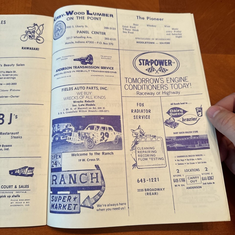 1972 Sun Valley Speedway Race Program, Anderson Indiana | eBay