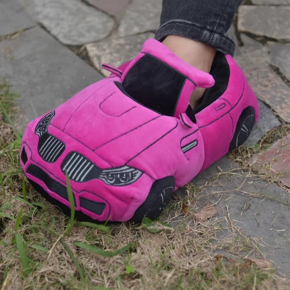 Cozy Slippers Car Plush BMW Porsche Racing Cotton Shoes Home Solid ...