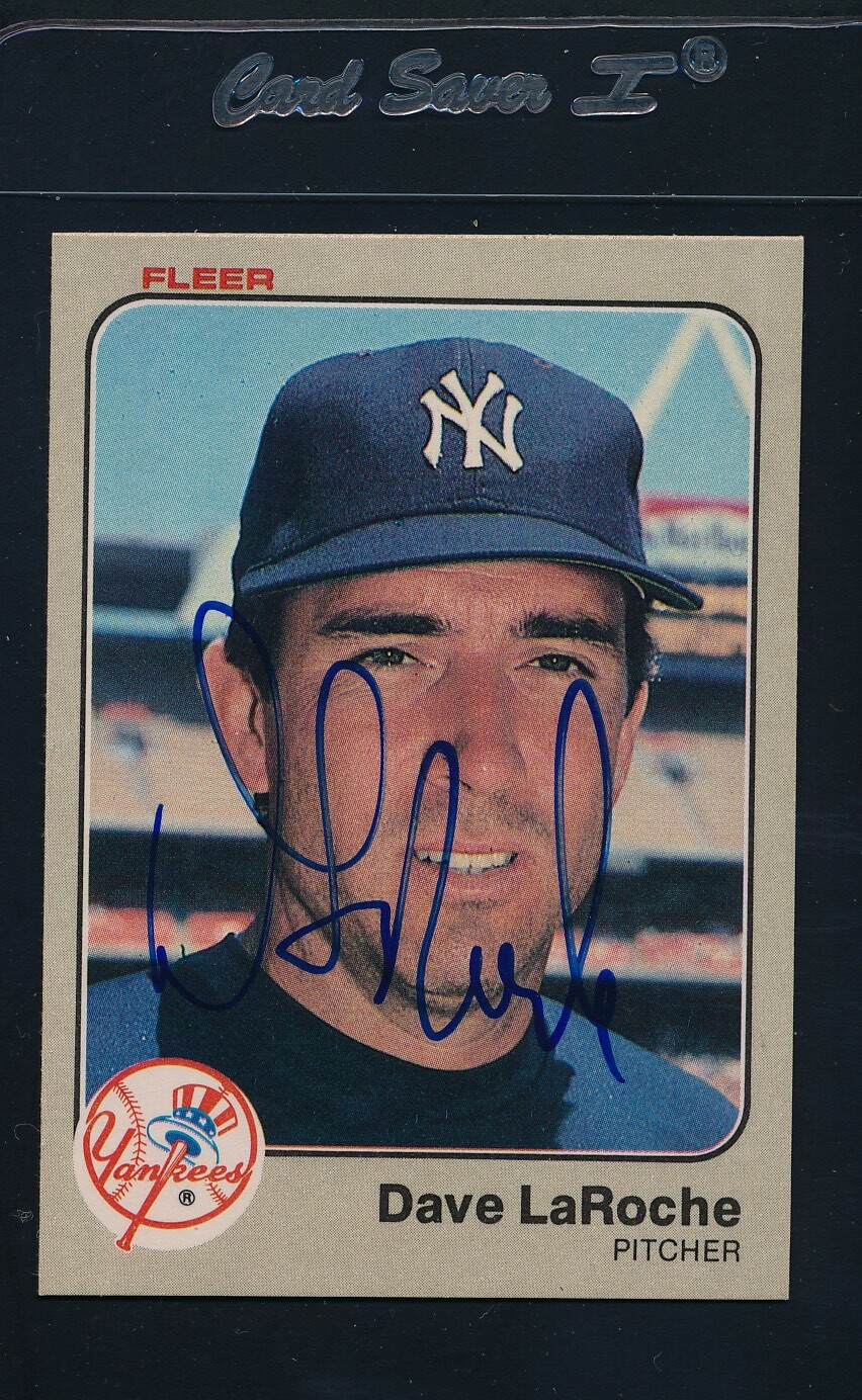 1983 Fleer #384 Dave LaRoche Yankees Signed Auto *27840 | eBay
