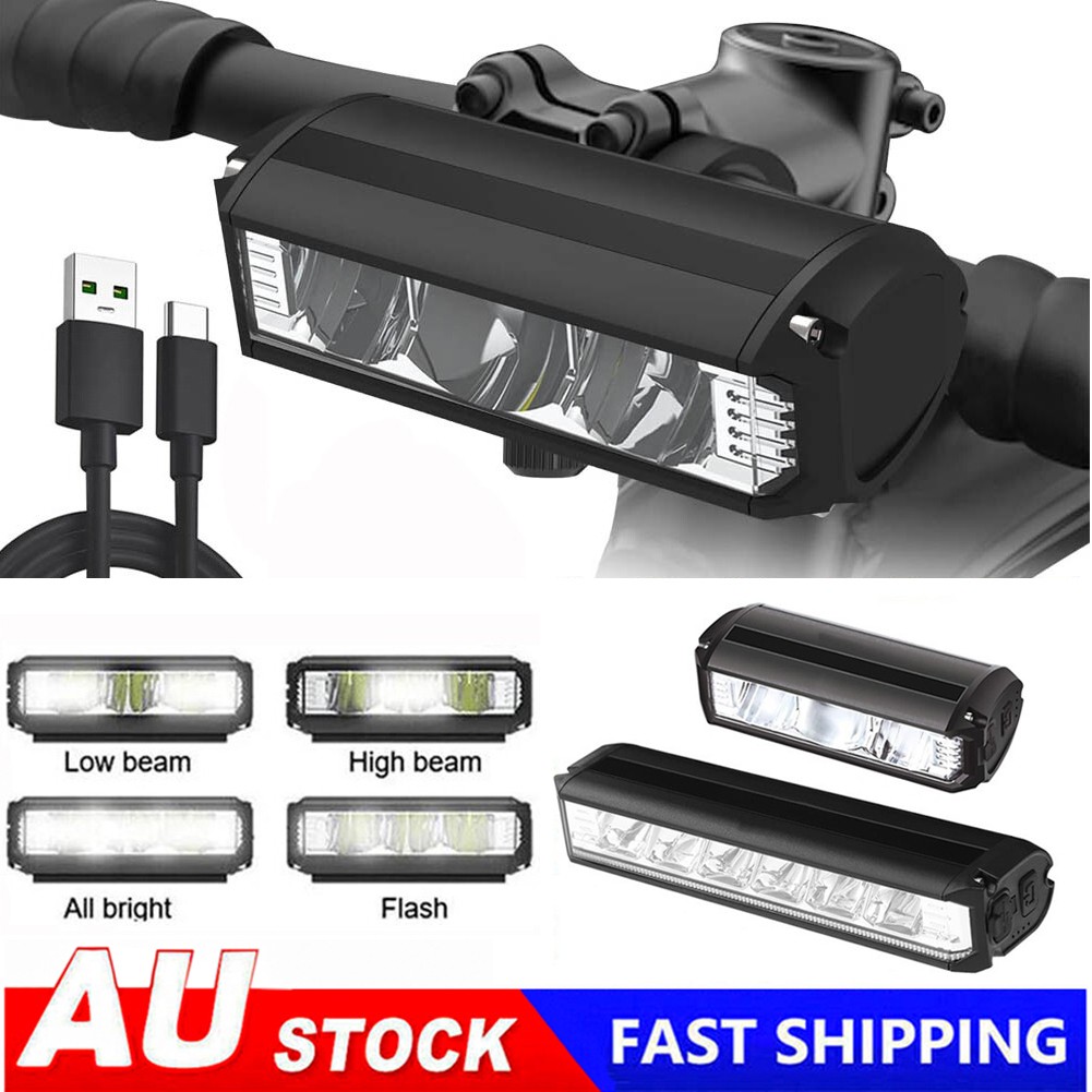 LED Bike Front Light Bar Bicycle USB Rechargeable Night Riding Lamp ...