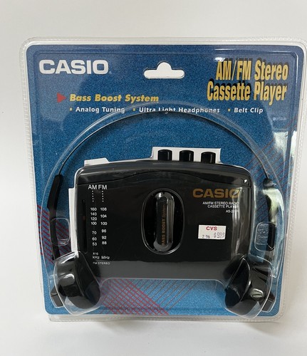 VINTAGE CASIO AUDIO AM/FM STEREO CASSETTE PLAYER ~ AS-201R | eBay