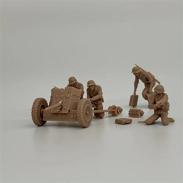 1/72 Scale WWII German PaK 36 Anti-Tank Gun with 5 Soldier Crew Resin ...