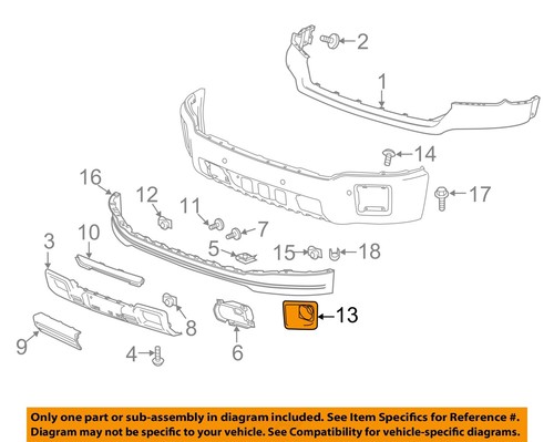 GM OEM 00-15 L100 Front Bumper Bumper Components-Trim Bezel 22902334 | eBay