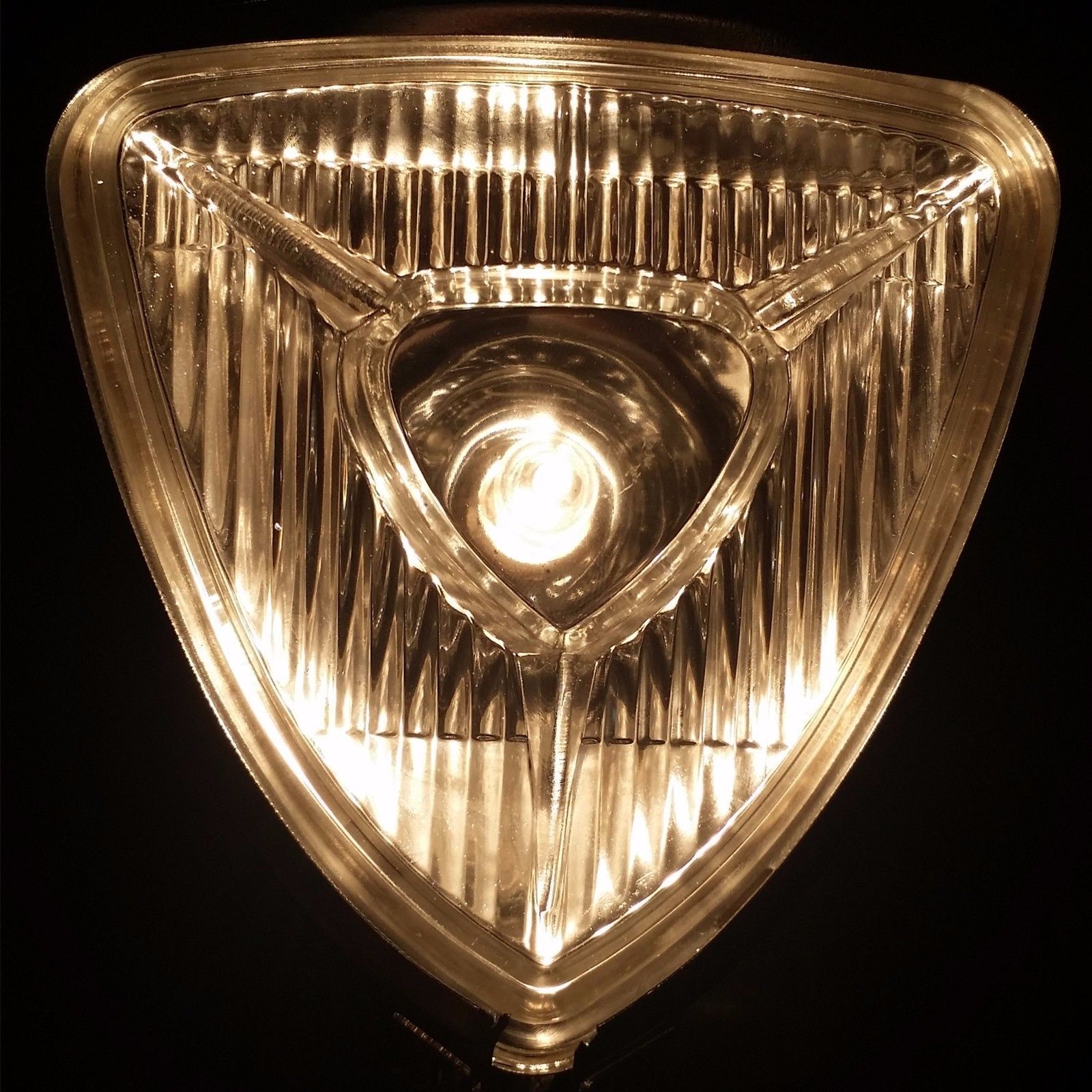 Black Triangle Motorcycle Headlight For Harley Honda Kawasaki Suzuki ...