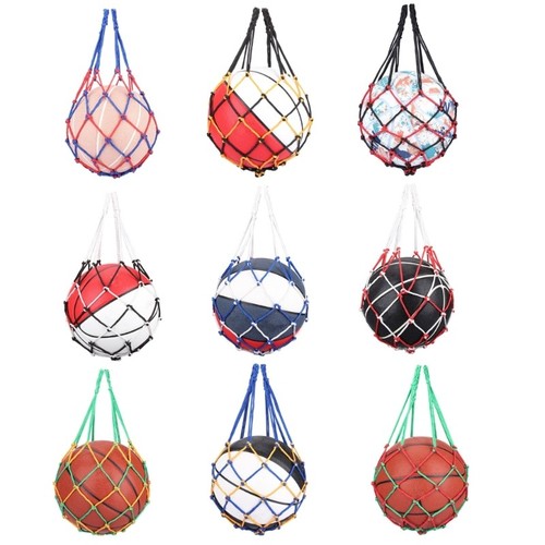 Football Mesh Bag Mesh Sports Ball Carry Bag Single Ball Net Bag Nylon ...