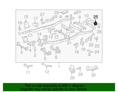 Toyota OEM Rear Frame Right Crossmember Gusset 5139160050 New NOS | eBay