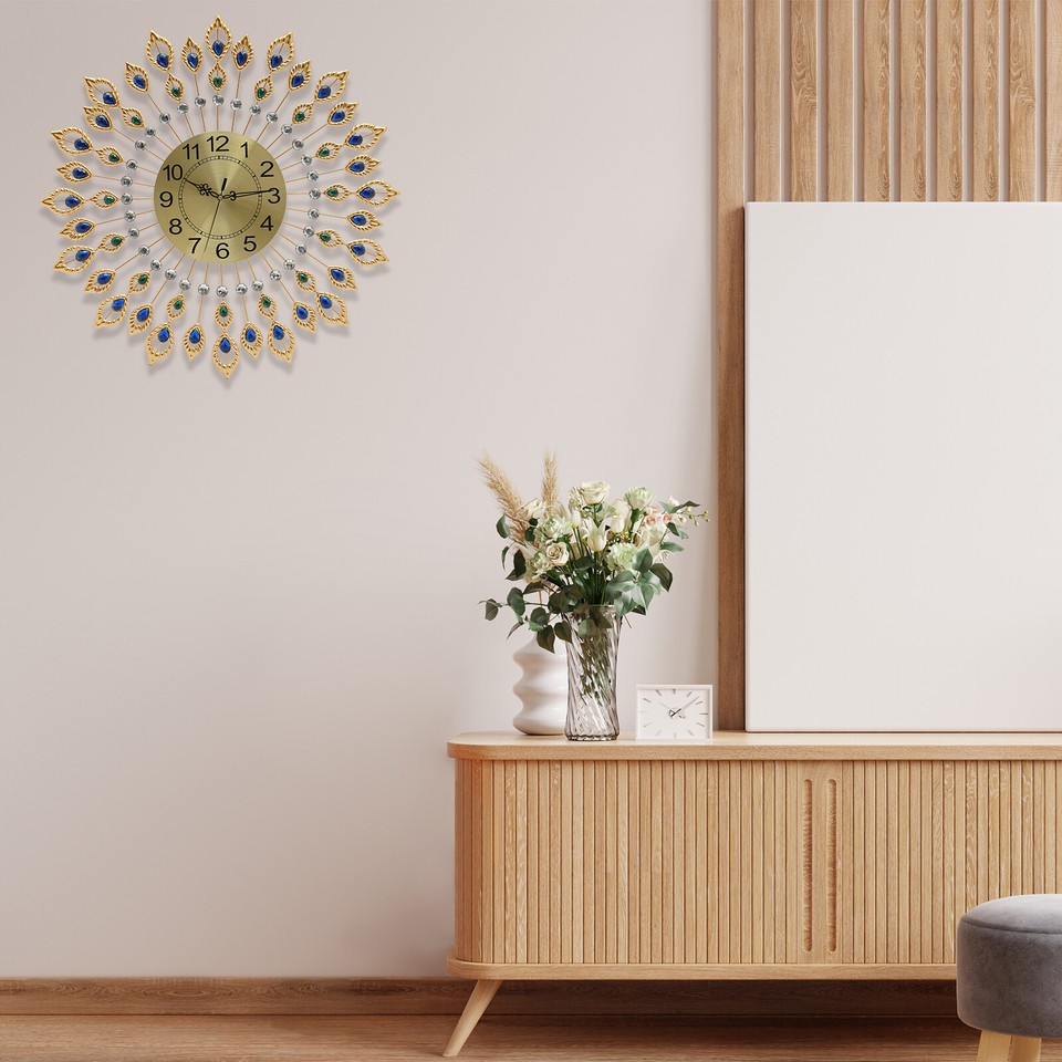 26.4'' Modern 3D Large Wall Clock Metal Watch Art Design Home Living ...