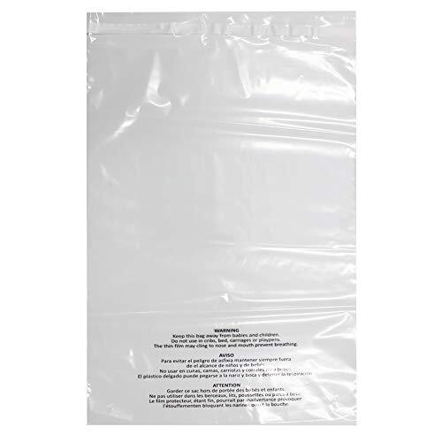 Belinlen 200 Count 14x20 Inch Self Seal Clear Poly Bags with ...