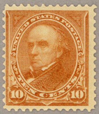 US Scott#283a Mint NH 1897 10c Webster vertical watermark variety, no ...