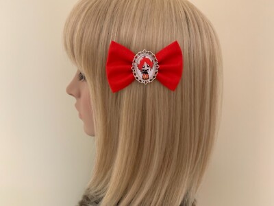 Ruby Gloom hair bow clip rockabilly pinup girl pin up gothic punk red ...