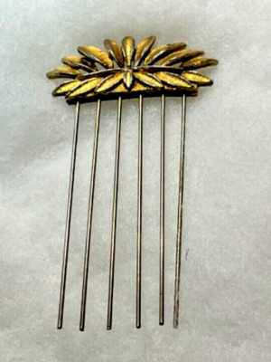 Lovely Vintage Hair Pick Comb Vintage Gold Tone Metal Retro | eBay