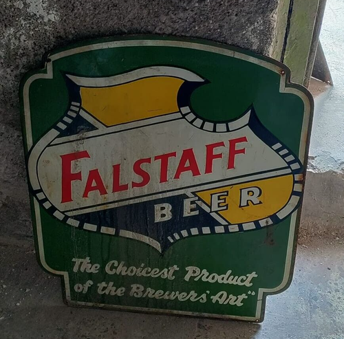 RARE PORCELAIN FALSTAFF ENAMEL SIGN 24X20 INCHES SINGLE SIDED | eBay