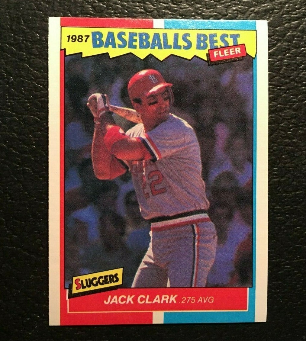 1987 Fleer JACK CLARK Baseball Best SLUGGERS MINT CARD Cardinals | eBay
