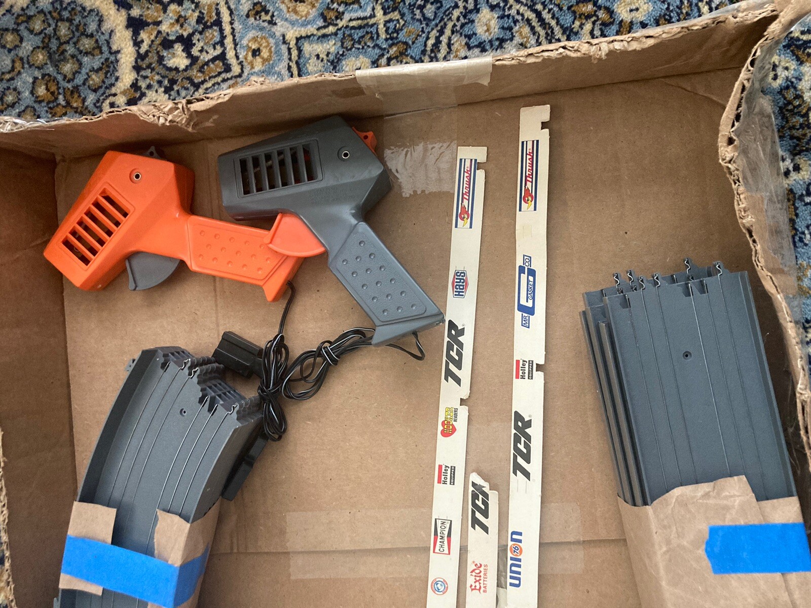 VINTAGE 1977 IDEAL TCR JAM SLOT CAR RACEWAY SLOTLESS TRACKS USED AS IS ...