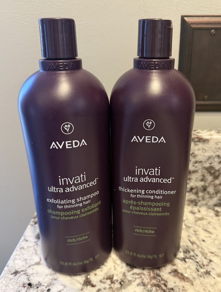 Aveda Invati Ultra Advanced Rich Shampoo & Conditioner Pumps - Liter ...