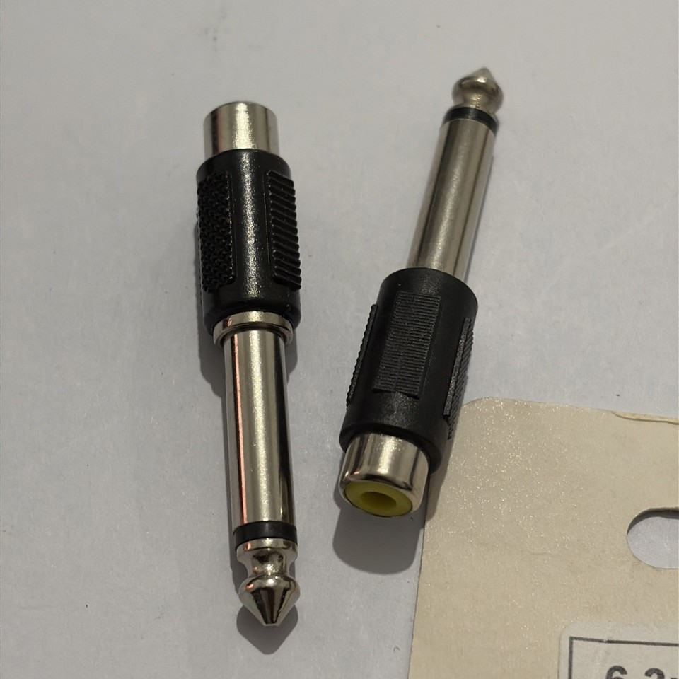UKDJ 6.35mm Mono Jack Plug to RCA Phono Socket Adaptor PL84P X2 | eBay UK