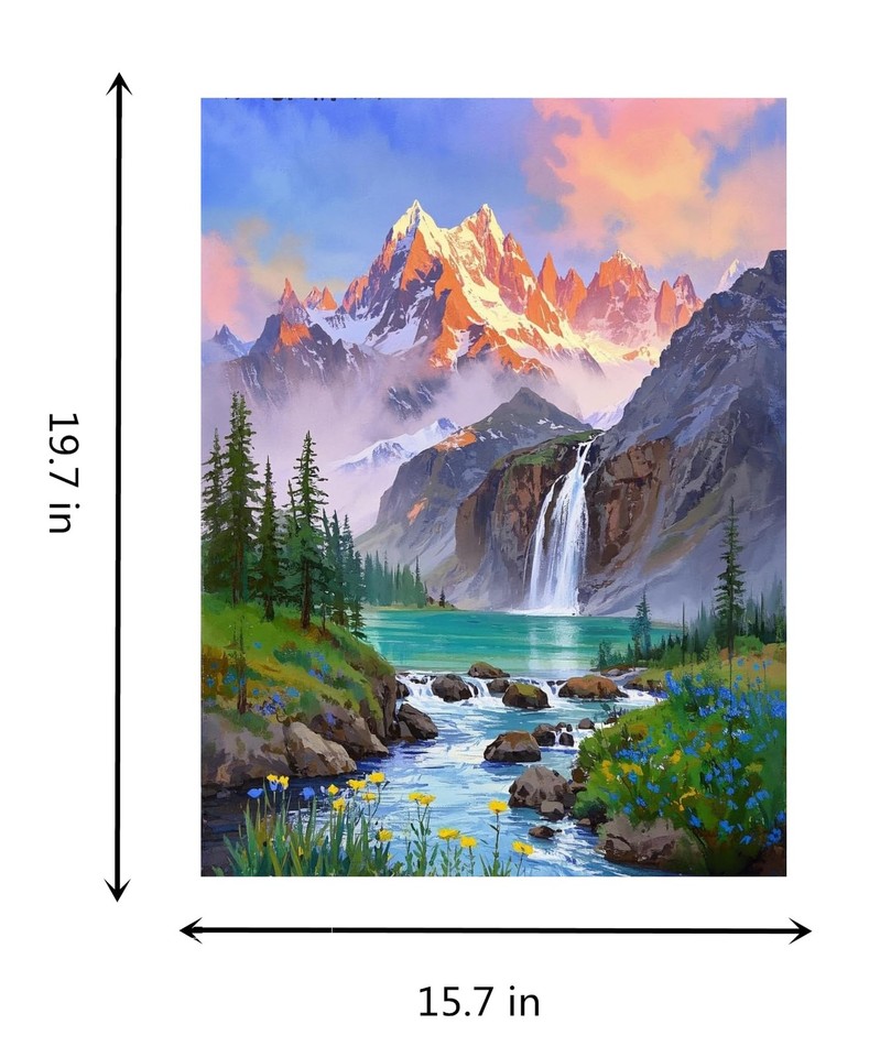 Mountain Paint by Numbers Kit for Adults Landscape Paint by Number for ...