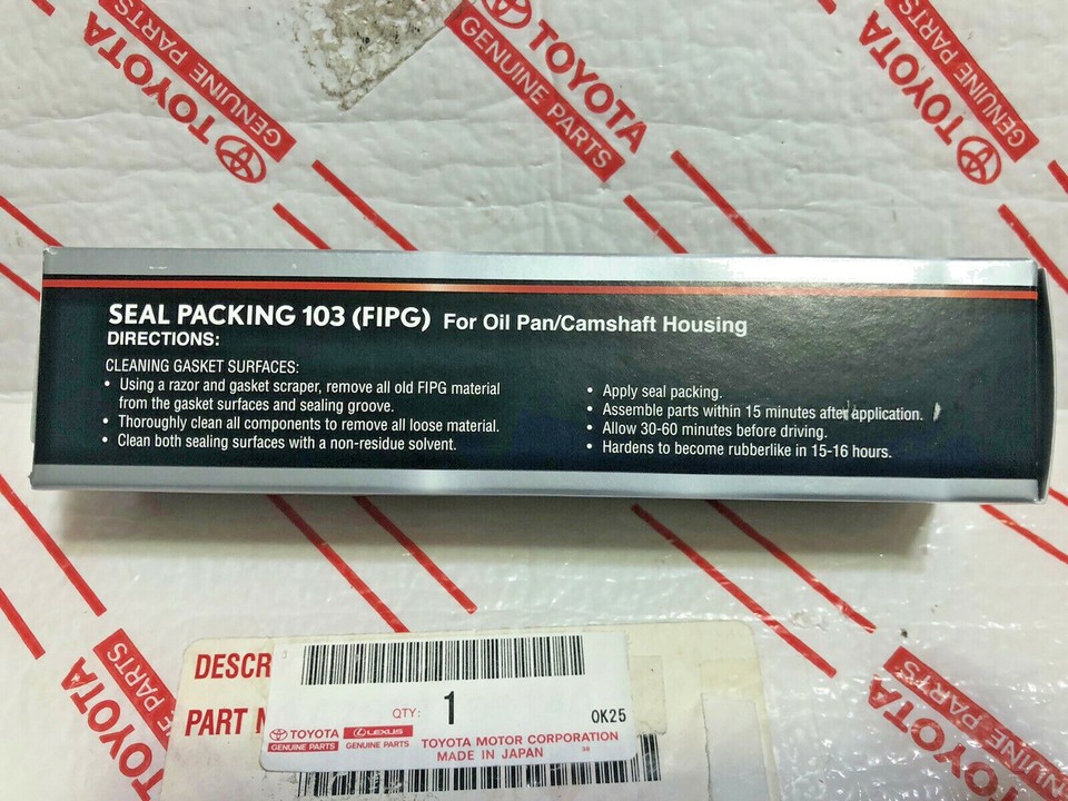 *NEW TOYOTA OIL PAN GASKET MAKER 00295-00103 SEALANT RUBBER RTV ...