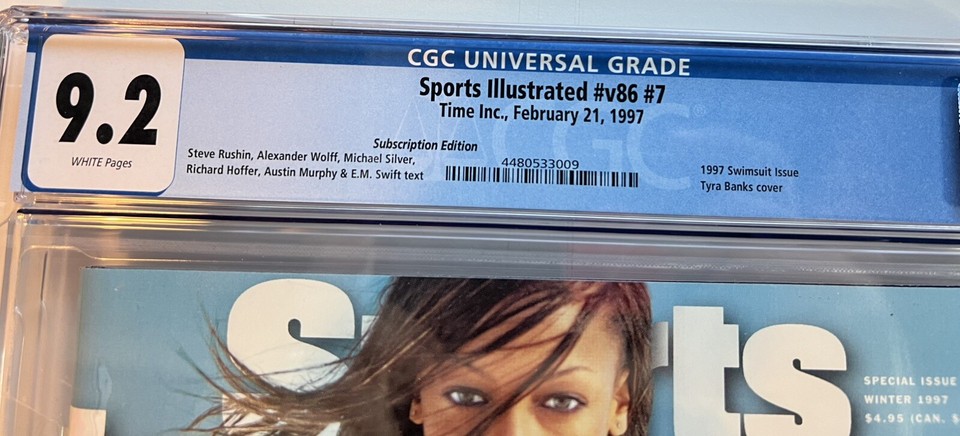 1997 Sports Illustrated Swimsuit CGC 9.2 Tyra Banks Cover | eBay