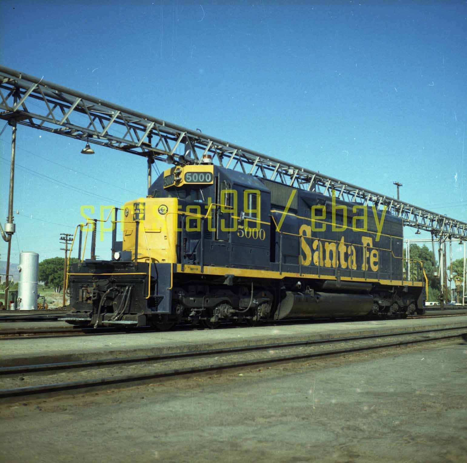 ATSF Santa Fe EMD SD40 Locomotive #5000 - Color Railroad Negative c1974 ...