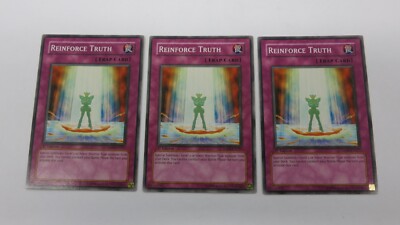 3x REINFORCE TRUTH DP09-EN027 TRAP CARD 1ST EDITION COMMON YUGIOH NM | eBay
