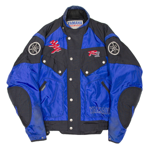 YAMAHA Riding Apparel Mens Jacket Blue Colourblock XL | eBay