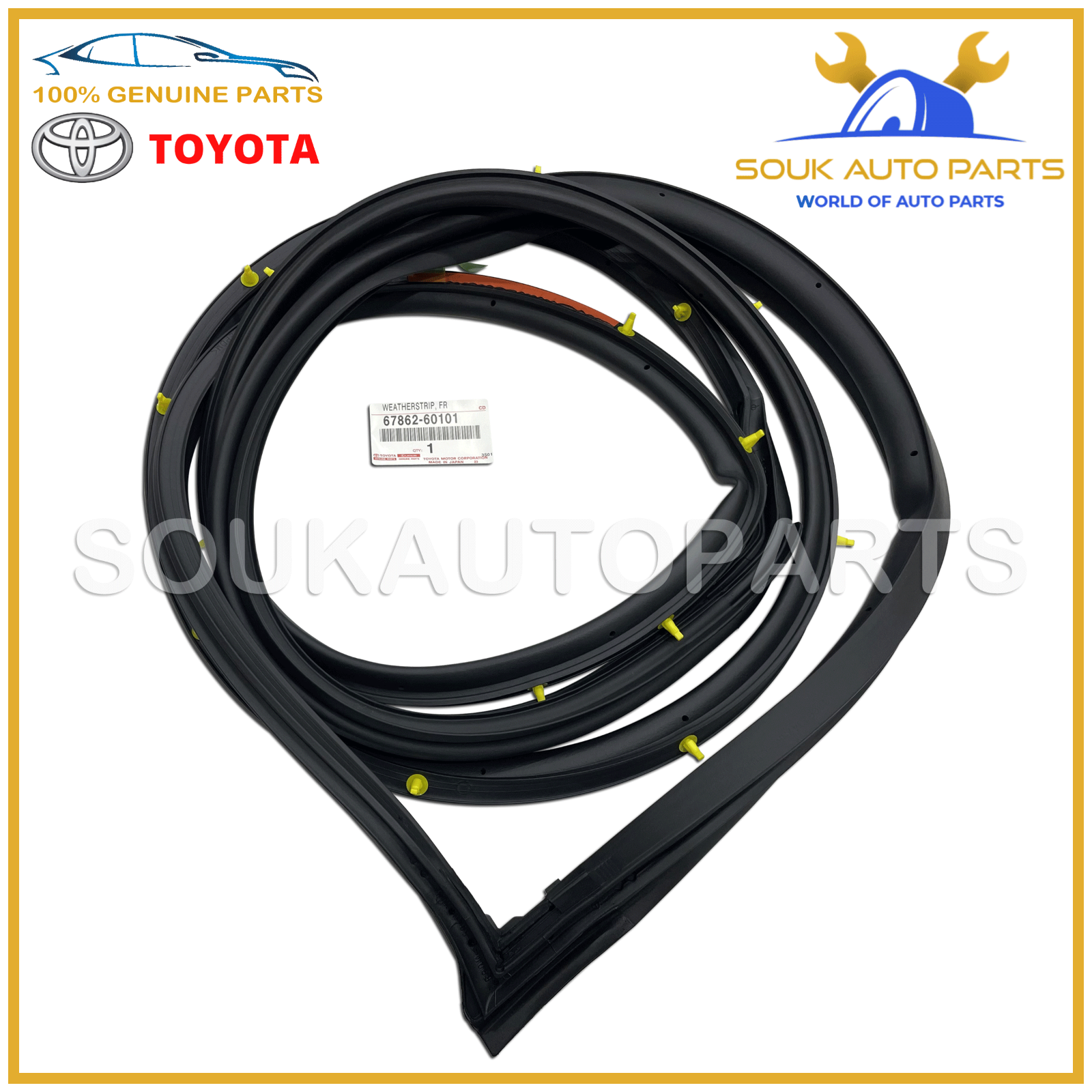 67862-60101 Genuine Toyota WEATHERSTRIP, FRONT DOOR, LH 6786260101 OEM ...