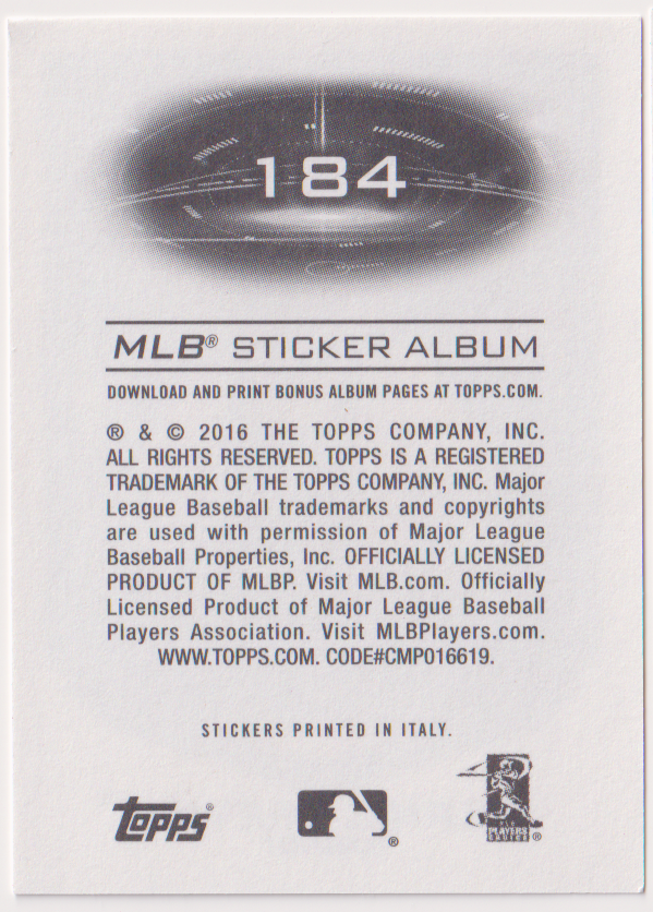 2016 Topps Stickers #184 Bernie Brewer Mascot Milwaukee Brewers | eBay