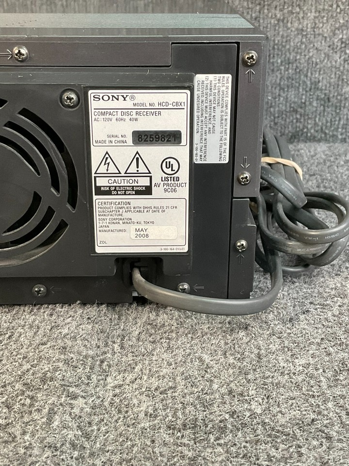 Sony CMT-BX1 Micro Hi-Fi Component System AM FM CD MP3 Player HCD-CBX1 ...