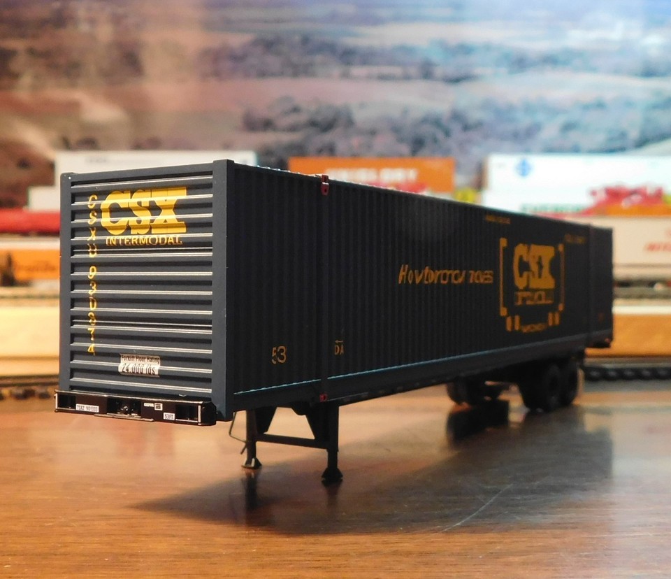 ATHEARN RTR 53 CSX CONTAINER & CSX INTERMODAL CHASSIS CSXU TSXZ HO ...