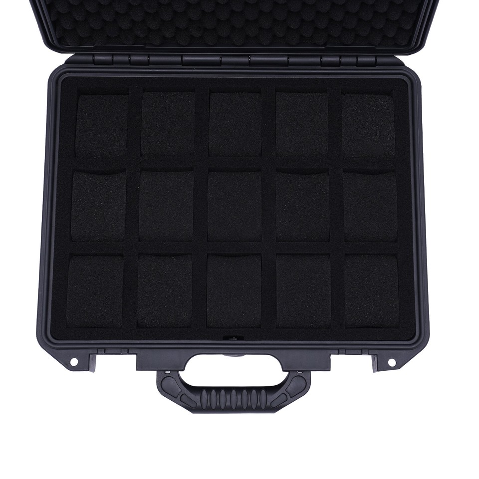 Watch Case for 15 Watches Collectors Display Storage Briefcase Watch ...
