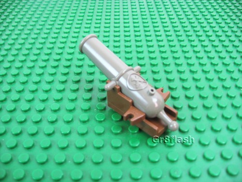 LEGO Old Dark Gray Cannon Weapon Non Shooting w/Old Brown Base #2527 ...