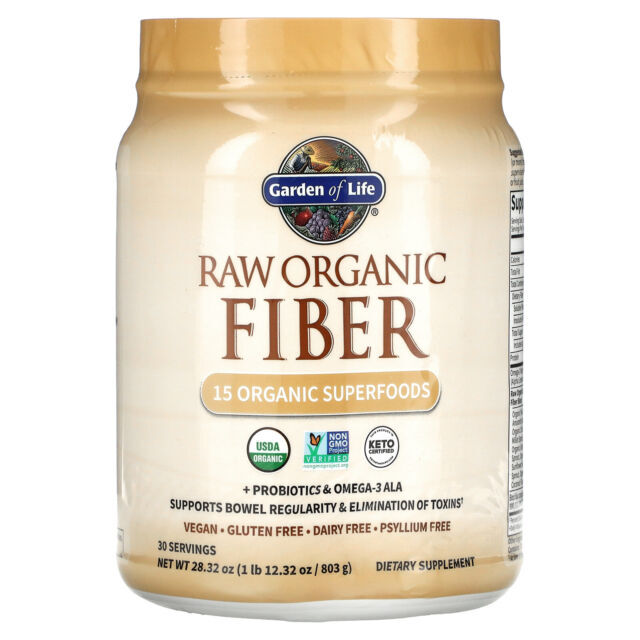 Garden of Life Raw Organic Fiber 15 Organic Superfoods - 30 Servings ...