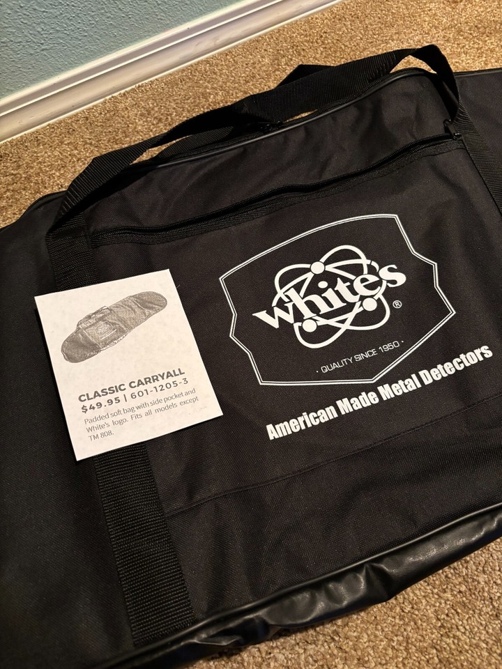 3ea White's Gun Style Padded Carrying Cases for metal detectors or ...
