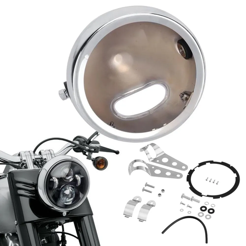 5.75" LED Headlight Housing Bucket For Honda Shadow VT 600 750 1100 VTX ...