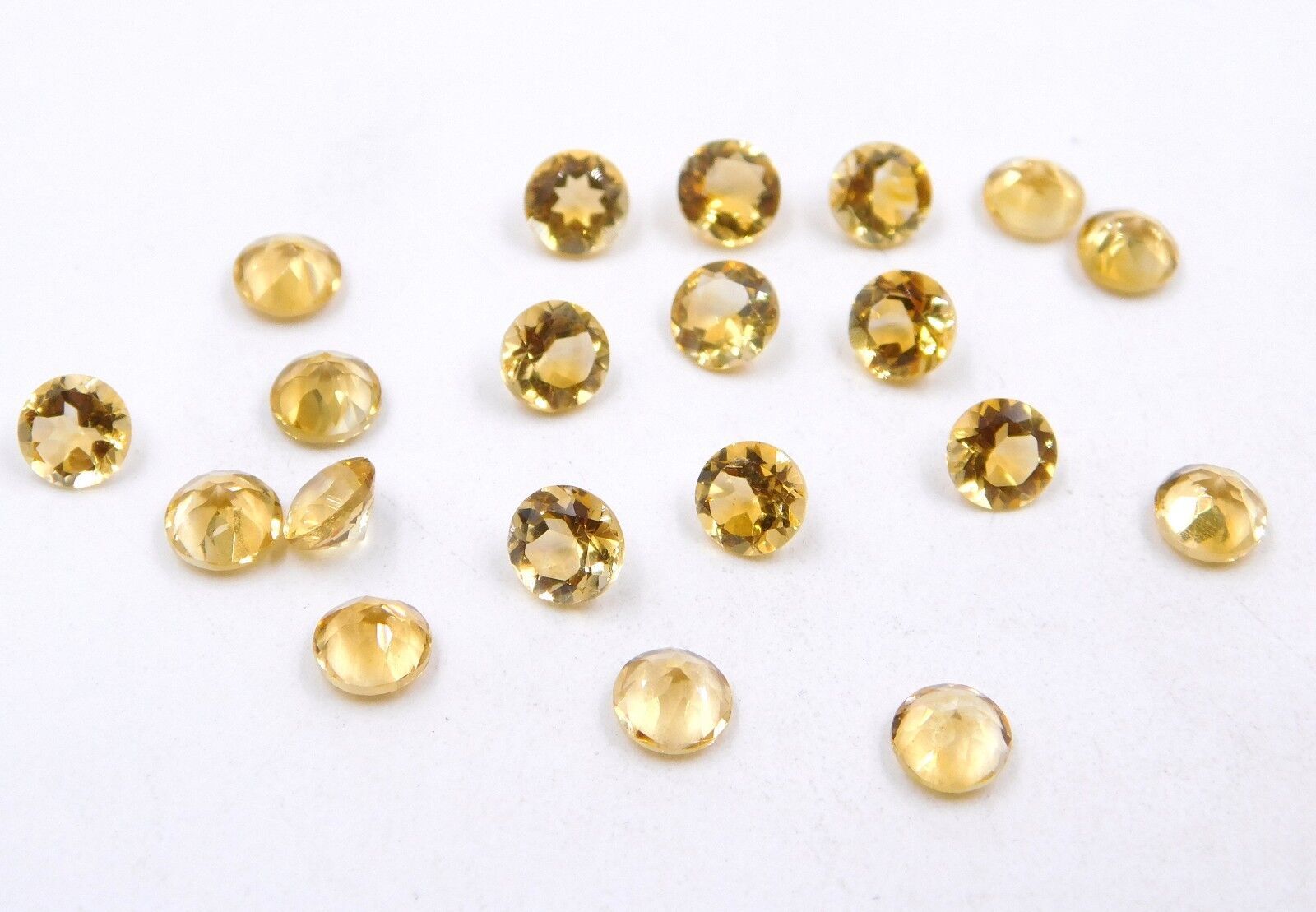 Natural Citrine Round Cut Lot Loose Gemstone 2.5 MM For Jewelry Making ...