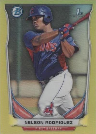 2014 Bowman Chrome Minis - Nellie Rodriguez #255 Yellow Refractor /25 ...