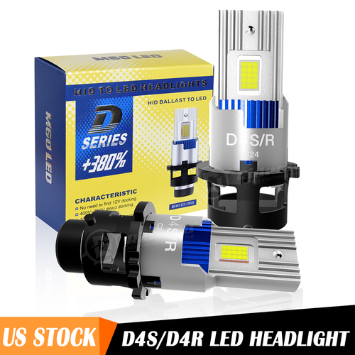 D4S D4R LED Headlight Bulbs White 20000LM Super Bright HID Xenon ...