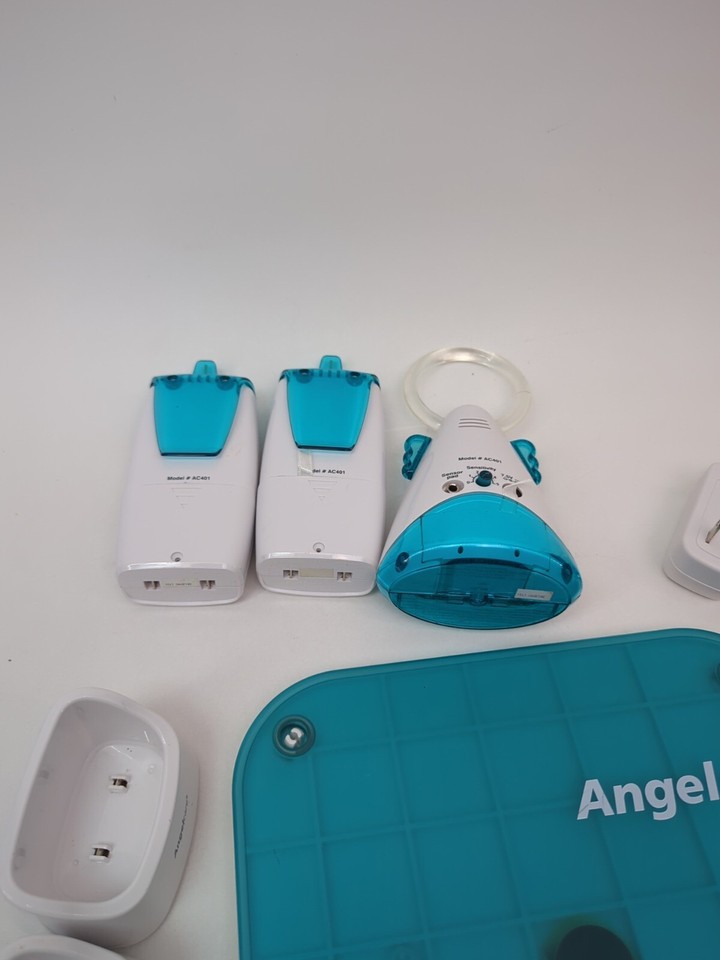 Angelcare AC401 Baby Breathing Movement Wired Sensor Pad and 2 Parent ...