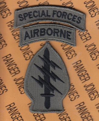 US Army Special Forces Group Airborne ACU SF Tab patch set Foreign made ...